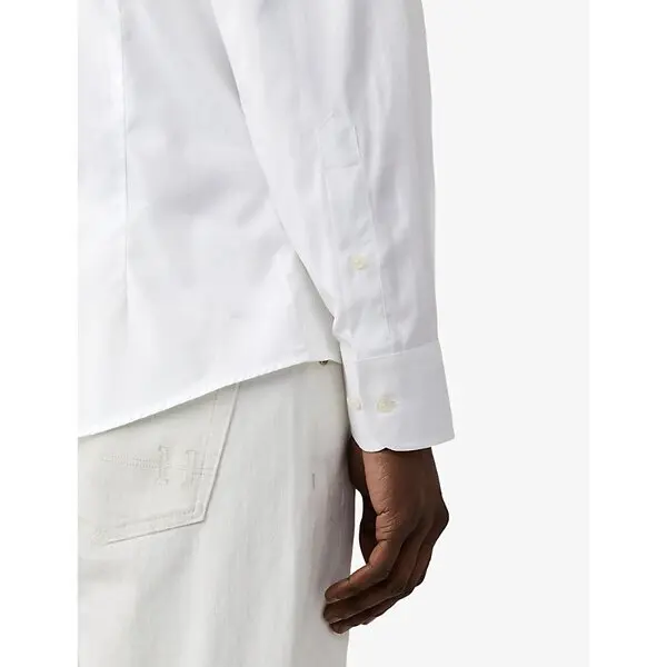 HACKETT Formal Tailored-fit Long-sleeve Cotton Shirt