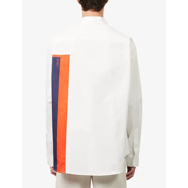 Loewe Graphic-print Pointed-collar Cotton Shirt