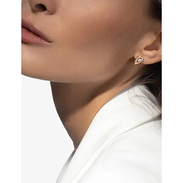 Messika Fiery Gold And 0.10ct Diamond Stud Earrings - Yellow