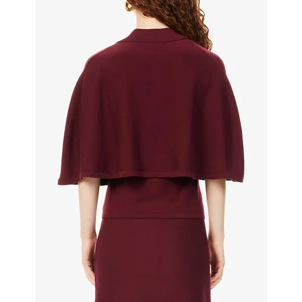 Simkhai Vinna Cape Wool Polo Top - Fig