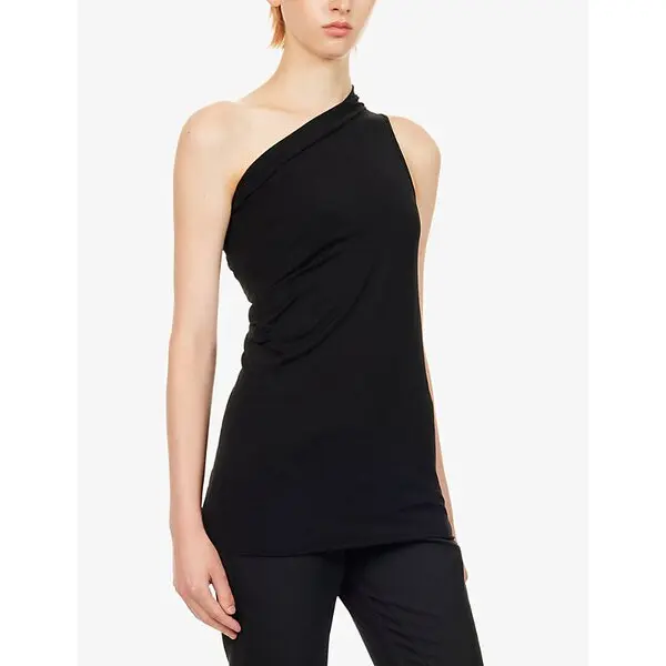 Rick Owens Asymmetric Stretch-jersey Tank Top