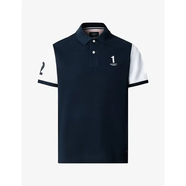 HACKETT Heritage Number-embroidered Short-sleeve Cotton Polo