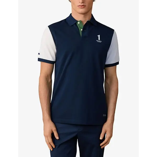 HACKETT Heritage Number-embroidered Short-sleeve Cotton Polo