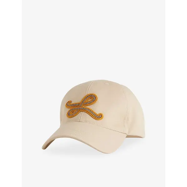 Loewe Logo-embroidered Cotton-canvas Cap - Beige
