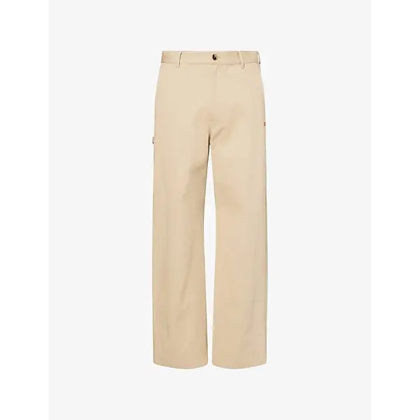Loewe Cotton Twill Trousers With Embroidered Logo