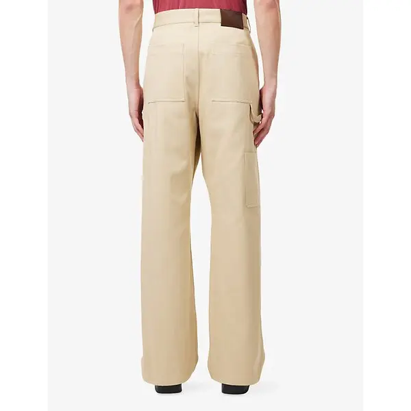 Loewe Cotton Twill Trousers With Embroidered Logo