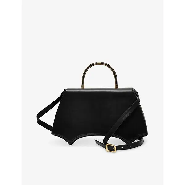 BOVENUE Reema Structured Leather Top-handle Bag - Midnight Black