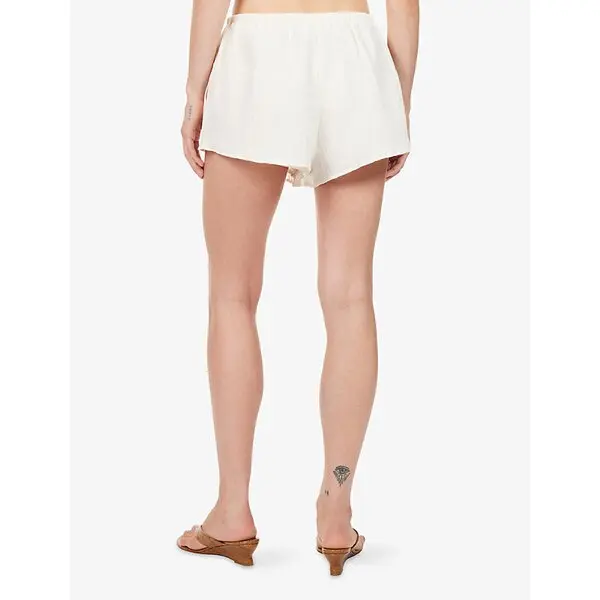 Dissh Casey Crinkle Cotton-blend Shorts