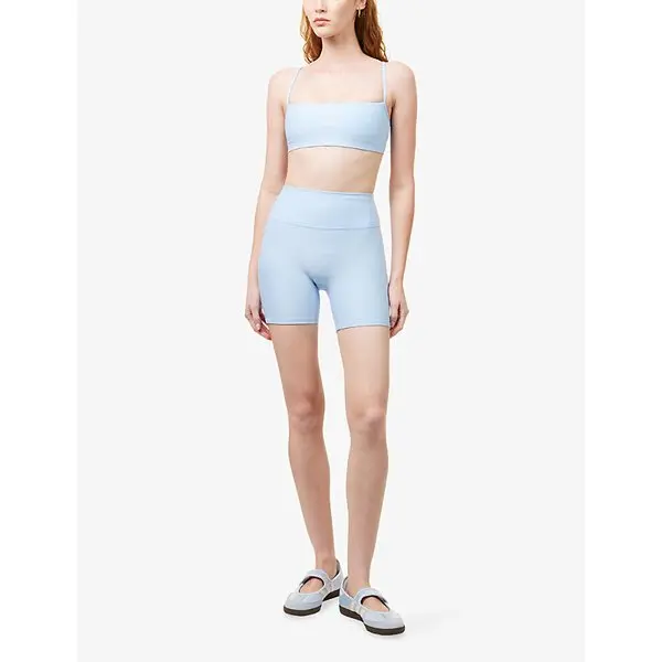 Monday Swimwear Olympic Embroidered Stretch-jersey Sports Bra