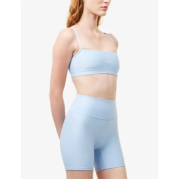 Monday Swimwear Olympic Embroidered Stretch-jersey Sports Bra