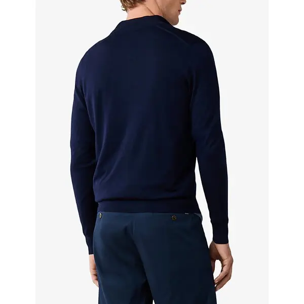 HACKETT Half-zip Regular-fit Merino-wool Jumper