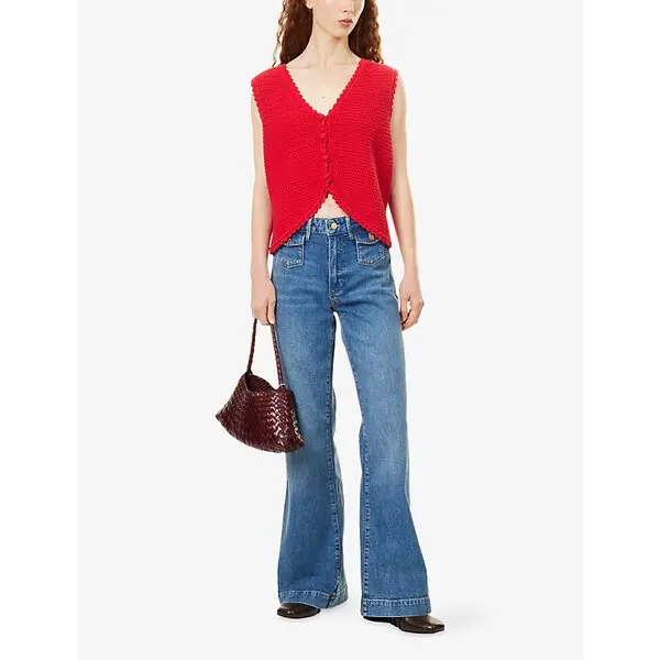 Paige Leenah Patch Pocket Wide Leg Jeans