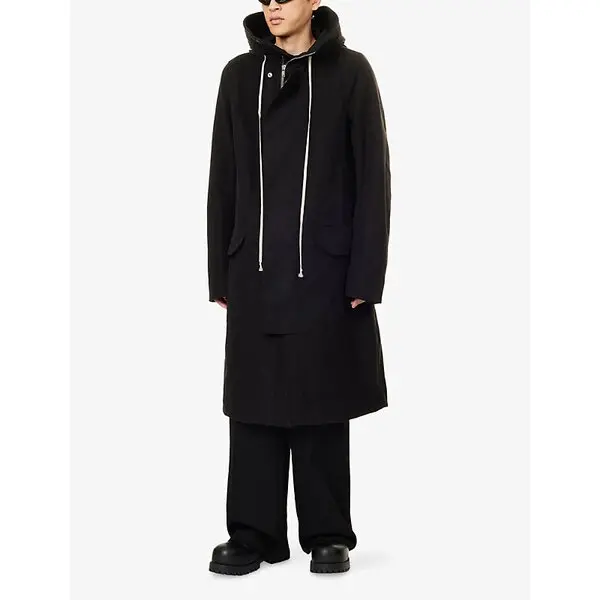 Rick Owens Longline Hooded Cotton Parka