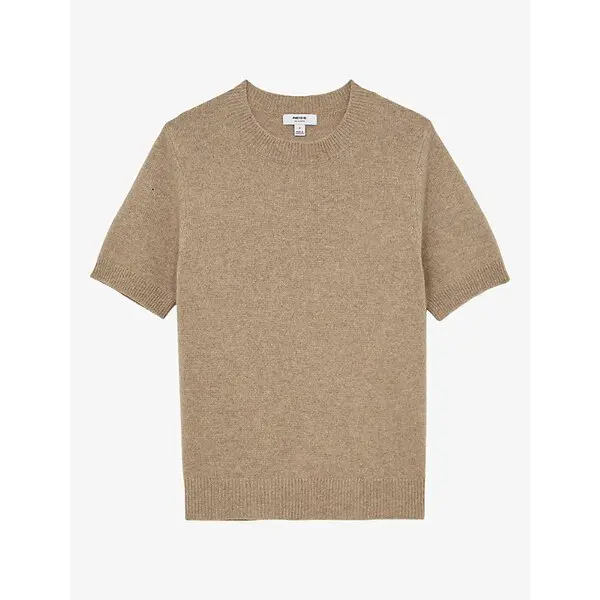 REISS Stevie Cashmere T-shirt - Neutral
