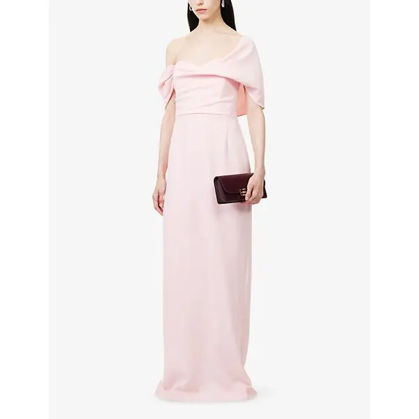 Carolina Herrera Off-shoulder Maxi Dress - Rosewater