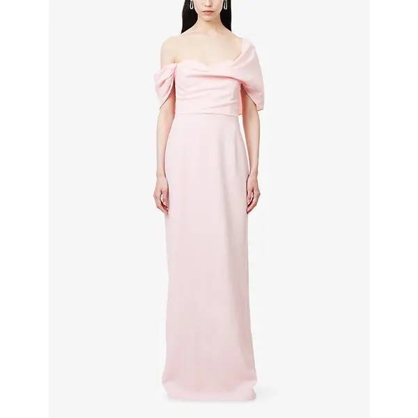 Carolina Herrera Off-shoulder Maxi Dress - Rosewater