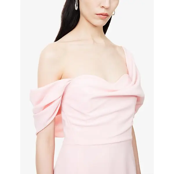 Carolina Herrera Off-shoulder Maxi Dress - Rosewater