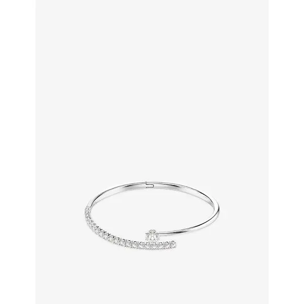 SWAROVSKI Matrix Rhodium-plated Bangle With Cubic Zirconia - Silver