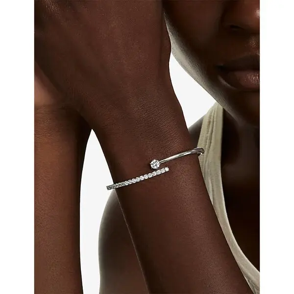 SWAROVSKI Matrix Rhodium-plated Bangle With Cubic Zirconia