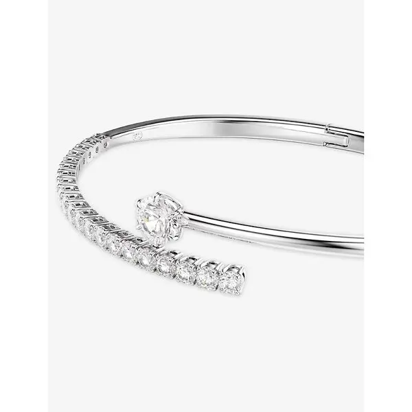 SWAROVSKI Matrix Rhodium-plated Bangle With Cubic Zirconia