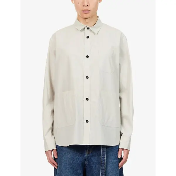 Sacai Typewriter Patch-pocket Cotton Shirt
