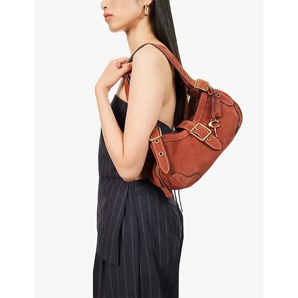 COACH Drifter 31 Suede Shoulder Bag