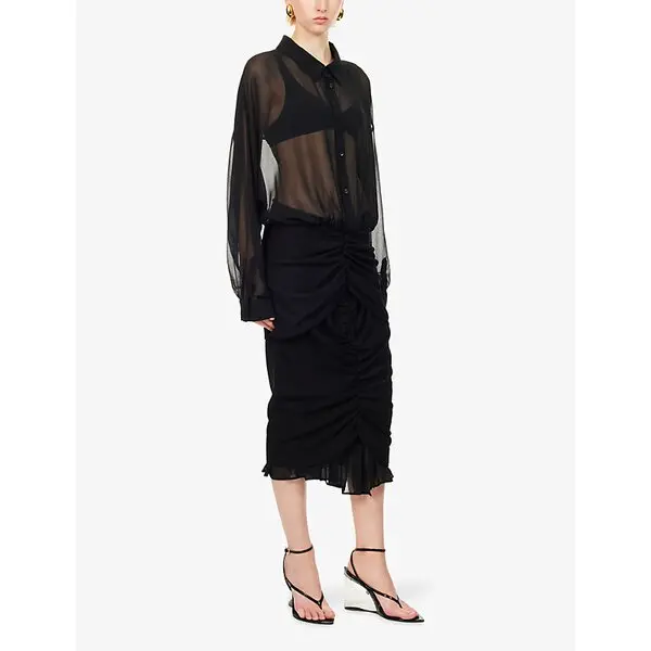 Jacquemus La Robe Siroco" Sheer-crepe Midi Dress