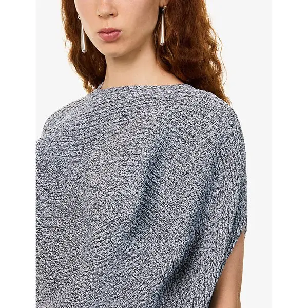Issey Miyake Found Pleated Knitted Top - Grey