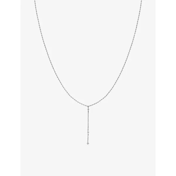 OFA Aurora Mini Lariat 18ct Gold And Diamond Necklace