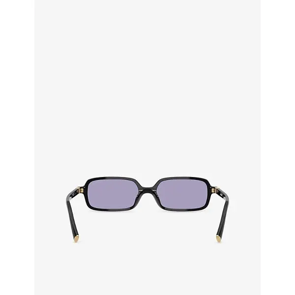 Miu Miu Mu 11zsf Rectangle Frame Acetate Sunglasses