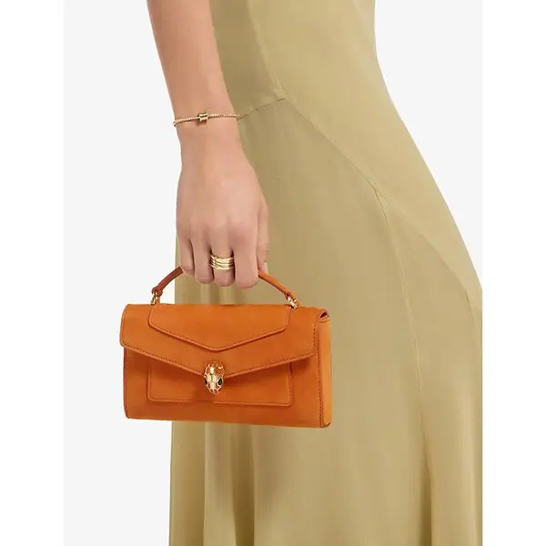 BVLGARI Serpenti Forever Leather Cross-body Phone Case