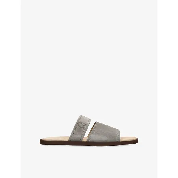 Brunello Cucinelli Double-strap Suede Sandals