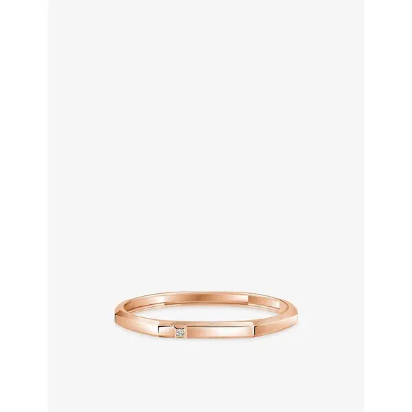 Messika Moderniste Medium 18ct Gold And Diamond Bangle Bracelet - Pink