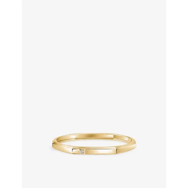 Messika Moderniste Medium 18ct Gold And Diamond Bangle Bracelet - Yellow