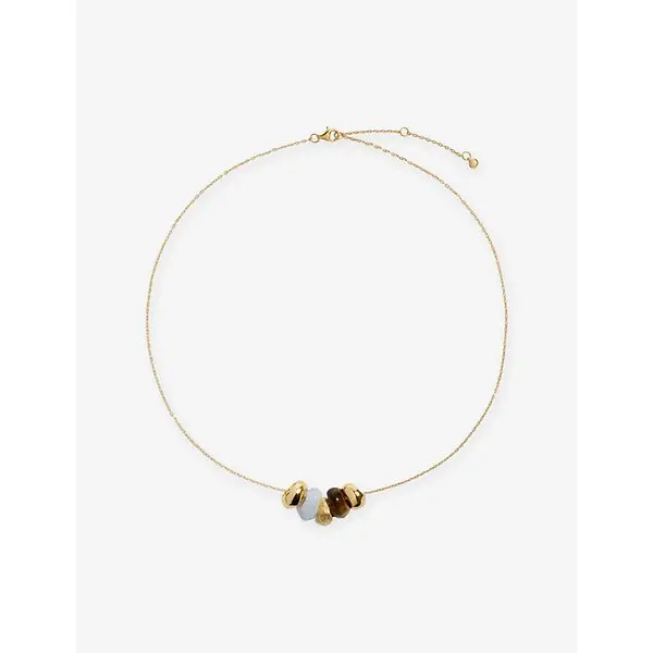 Monica Vinader 18ct Vermeil & Multi Gemstone Chain Necklace - Gold