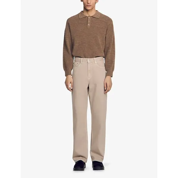 Sandro Overdyed Baggy-fit Denim Jeans
