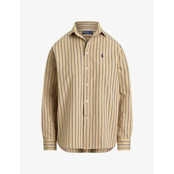 Polo Ralph Lauren Striped Cotton Shirt - Tan Mul