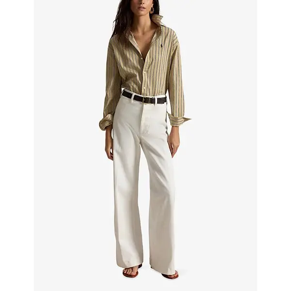 Polo Ralph Lauren Striped Cotton Shirt - Tan Mul