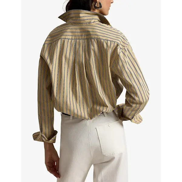 Polo Ralph Lauren Striped Cotton Shirt - Tan Mul
