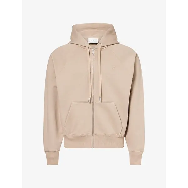 AMI Paris Adc Logo-embroidered Cotton-jersey Hoody
