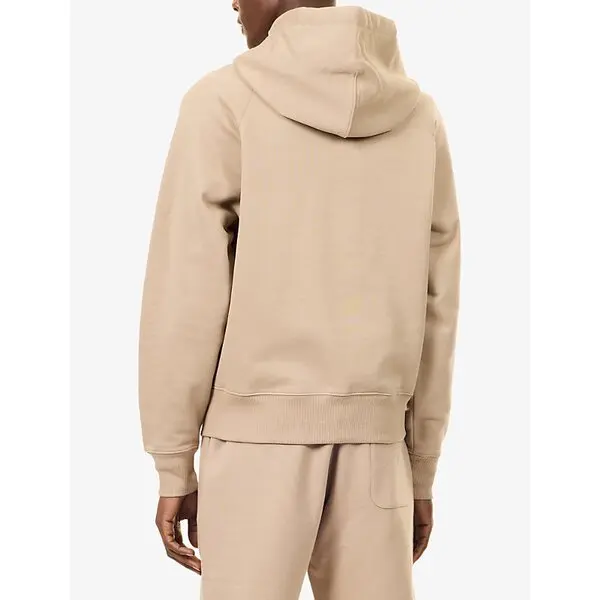 AMI Paris Adc Logo-embroidered Cotton-jersey Hoody