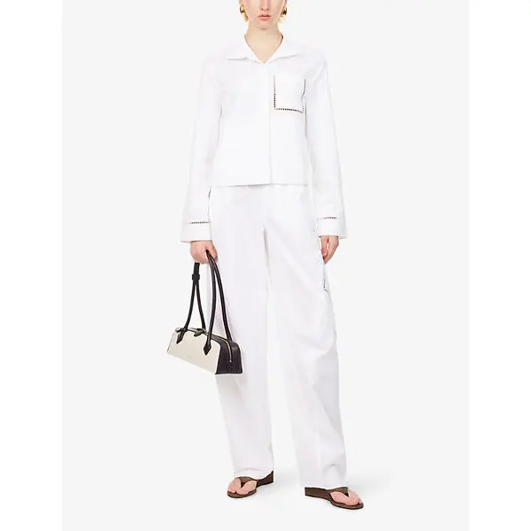 Alaïa Barrel-leg High-rise Cotton-poplin Cargo Trousers