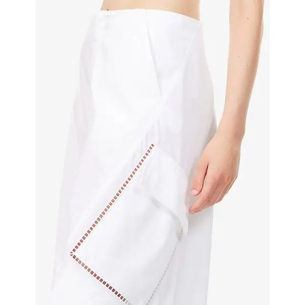 Alaïa Barrel-leg High-rise Cotton-poplin Cargo Trousers