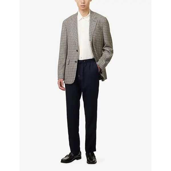 Dunhill Checked Single-breasted Wool Blazer