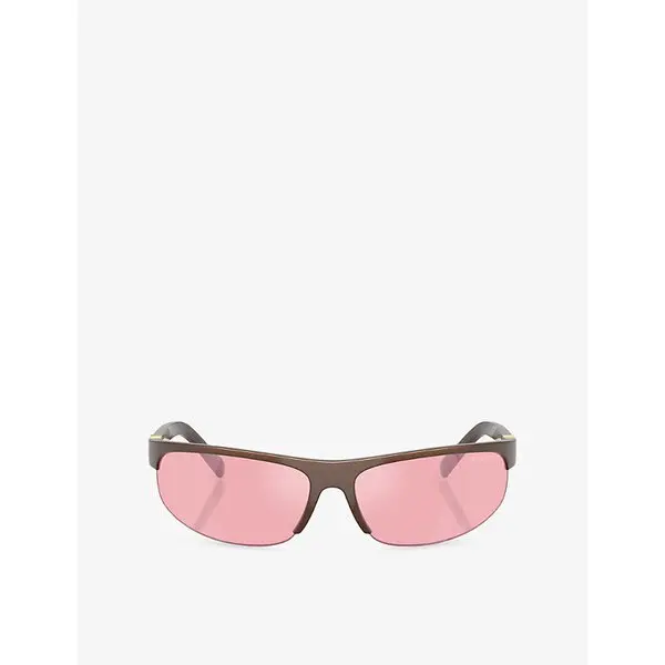 Miu Miu Oval-frame Injected Sunglasses