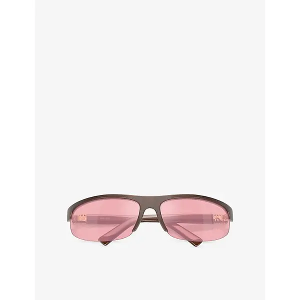 Miu Miu Oval-frame Injected Sunglasses