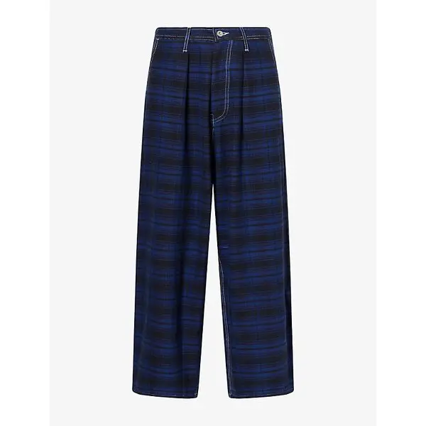 STORY MFG. Lush Check Cotton Trousers