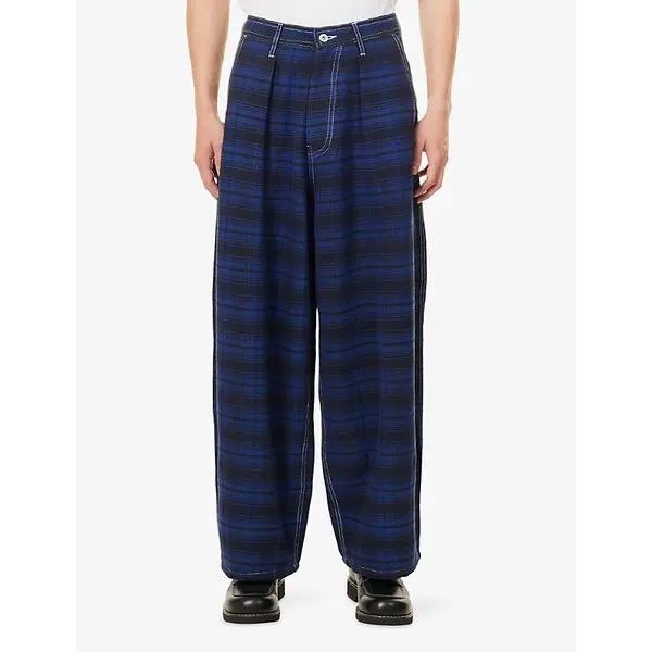 STORY MFG. Lush Check Cotton Trousers
