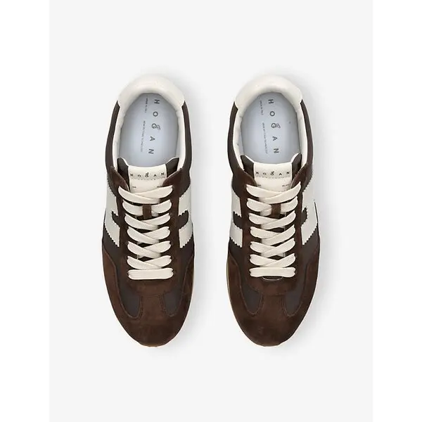 Hogan H727 Suede And Woven Trainers