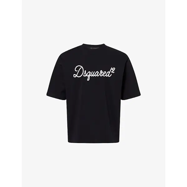 Dsquared2 Signature Brand-embroidered Cotton T-shirt